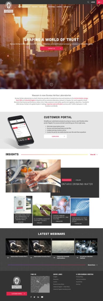 Bureau Veritas Web Design | Treefrog Inc.