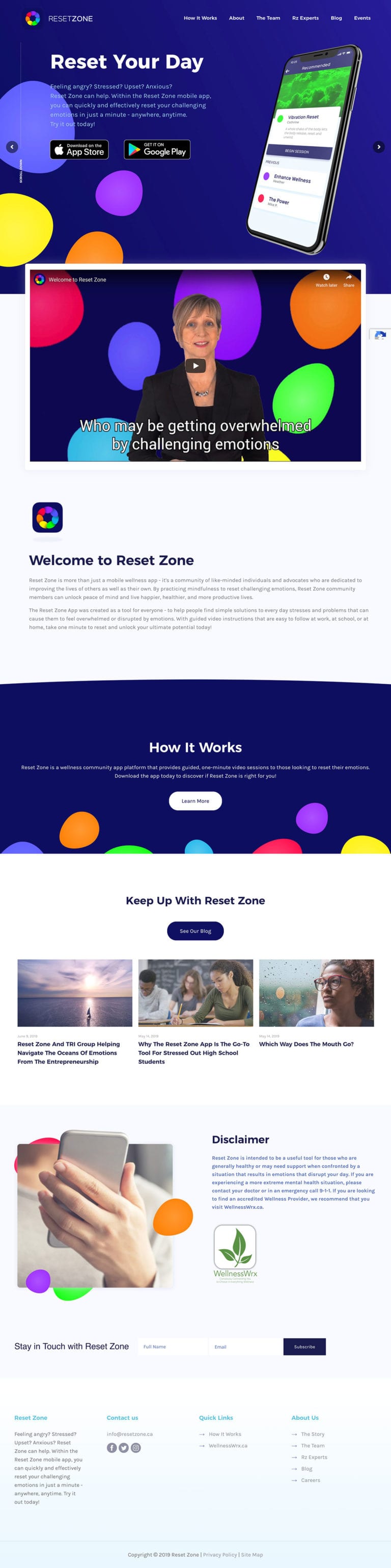 Reset Zone Web Design | Treefrog Inc.