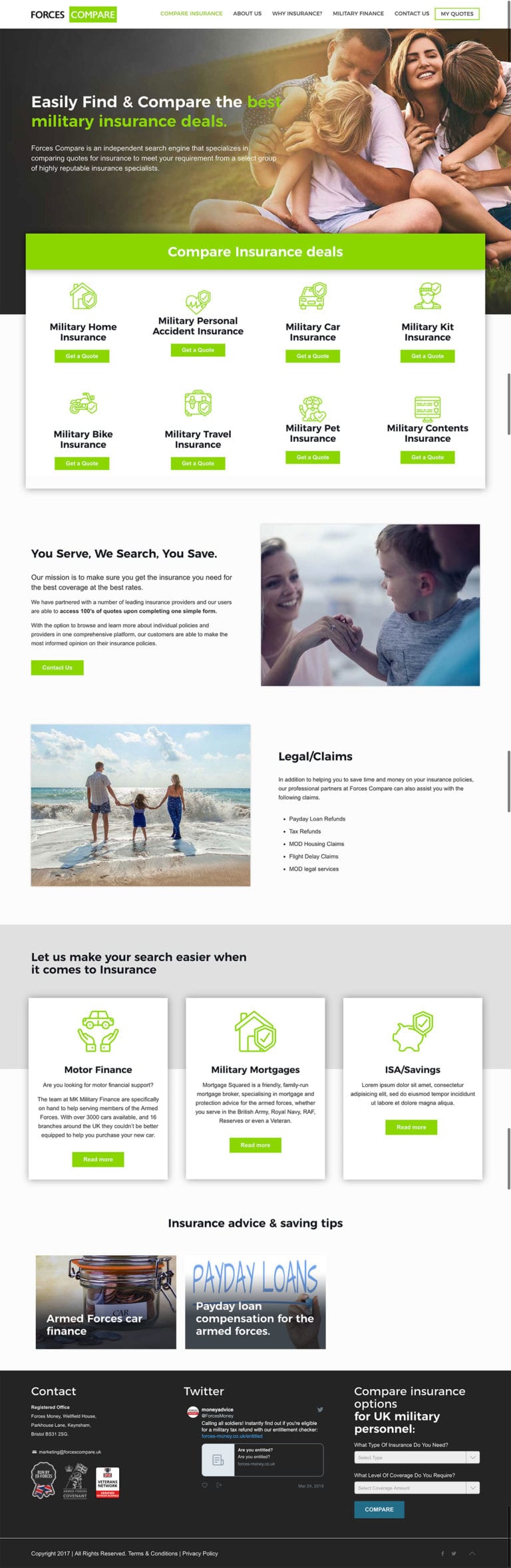 Forces Compare Web Design | Treefrog Inc.